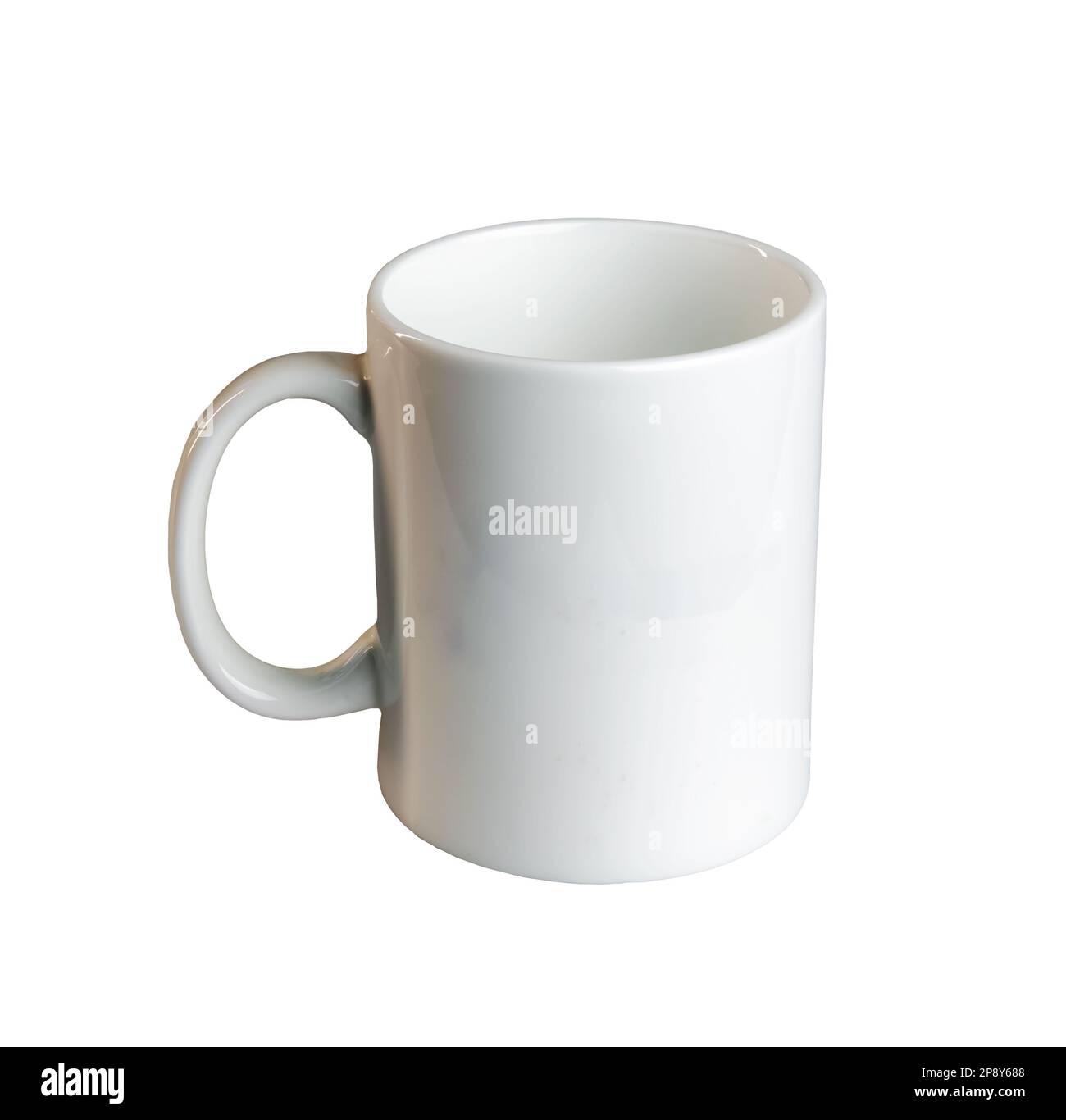 White cup isolate. Side view. Mockup template Stock Photo - Alamy