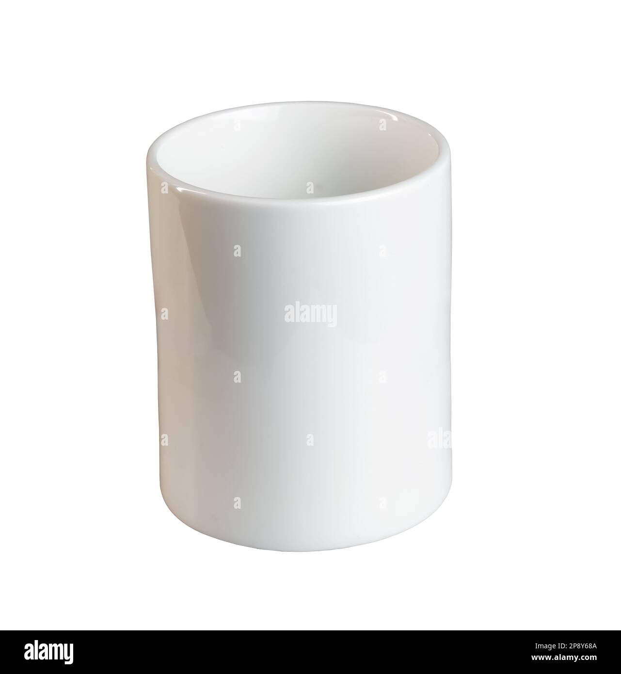 White cup isolate. Side view. Mockup template Stock Photo - Alamy