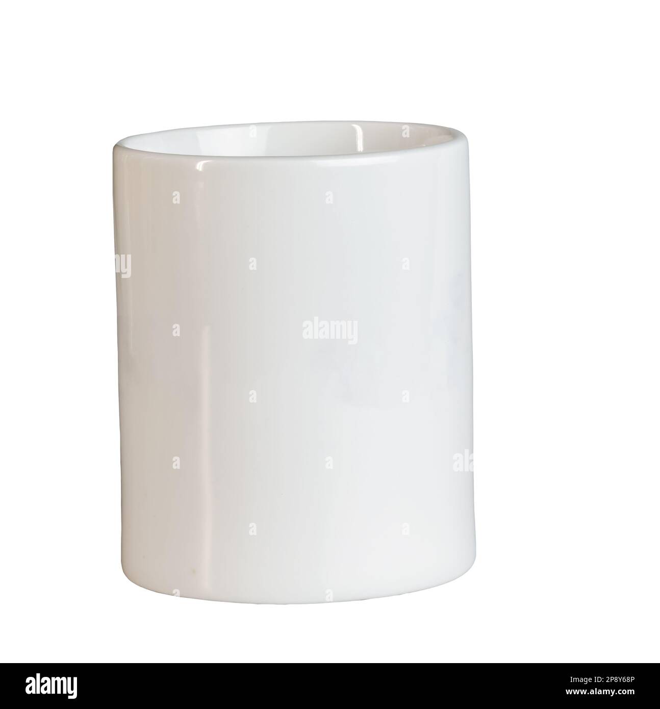 White cup isolate. Side view. Mockup template Stock Photo - Alamy