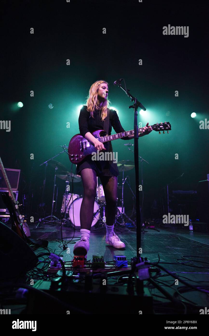 American indie band, Slow Pulp, performing live at the Columbiahalle in ...