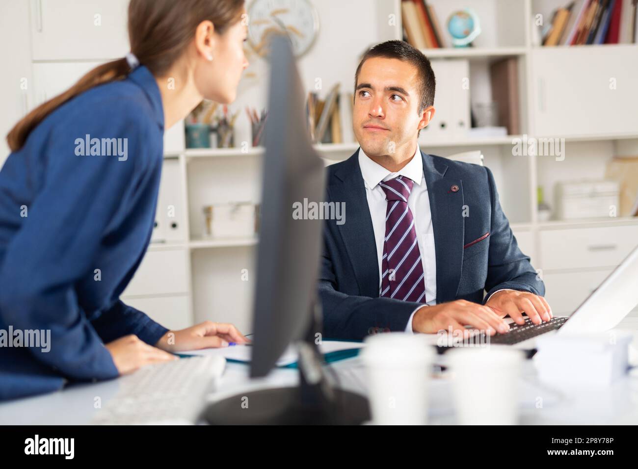 Difficult task male and female hi-res stock photography and images - Alamy