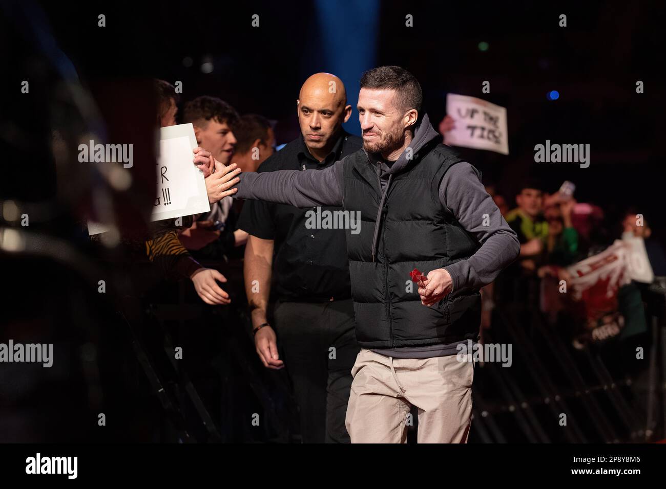 Professional Boxer Robbie Davies Jr. makes his entrance during the 2023 ...