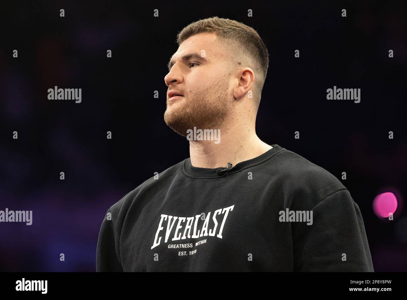 Professional Boxer Johnny Fisher during the 2023 Cazoo PDC Premier ...