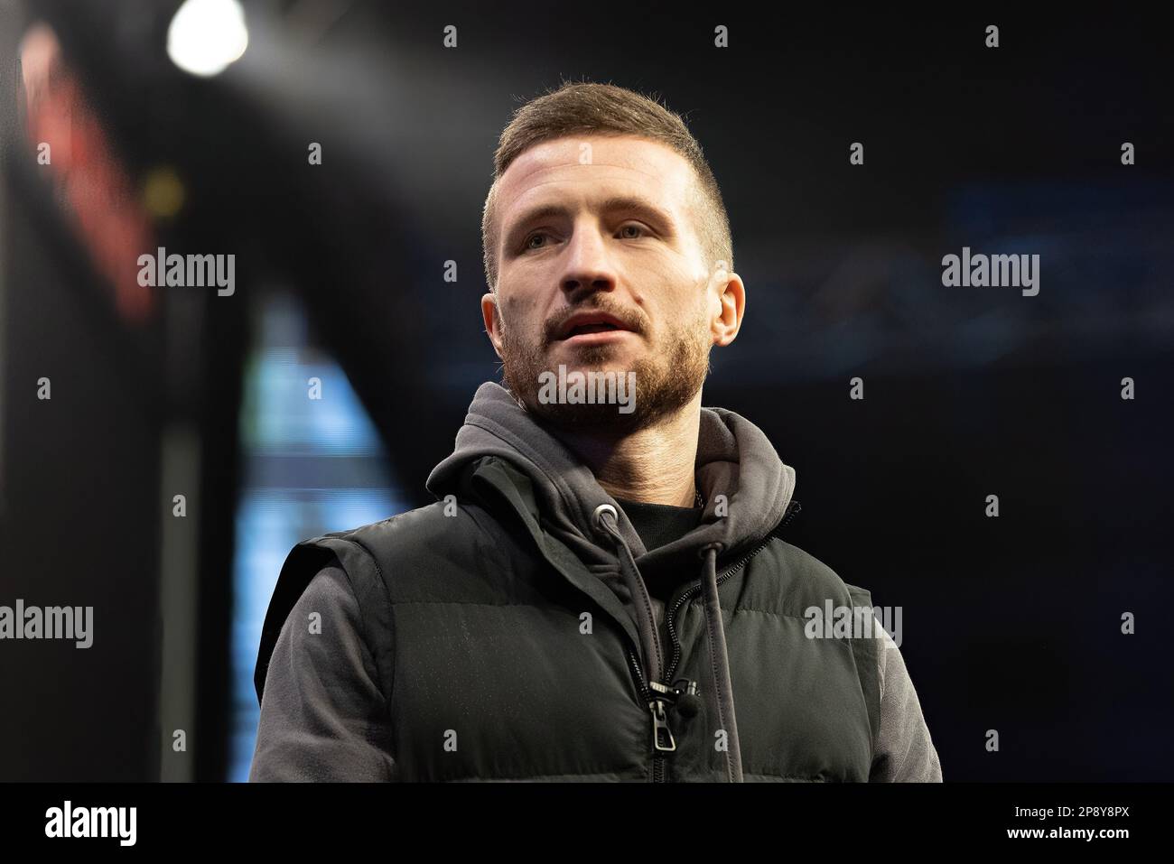 Professional Boxer Robbie Davies Jr. during the 2023 Cazoo PDC Premier ...