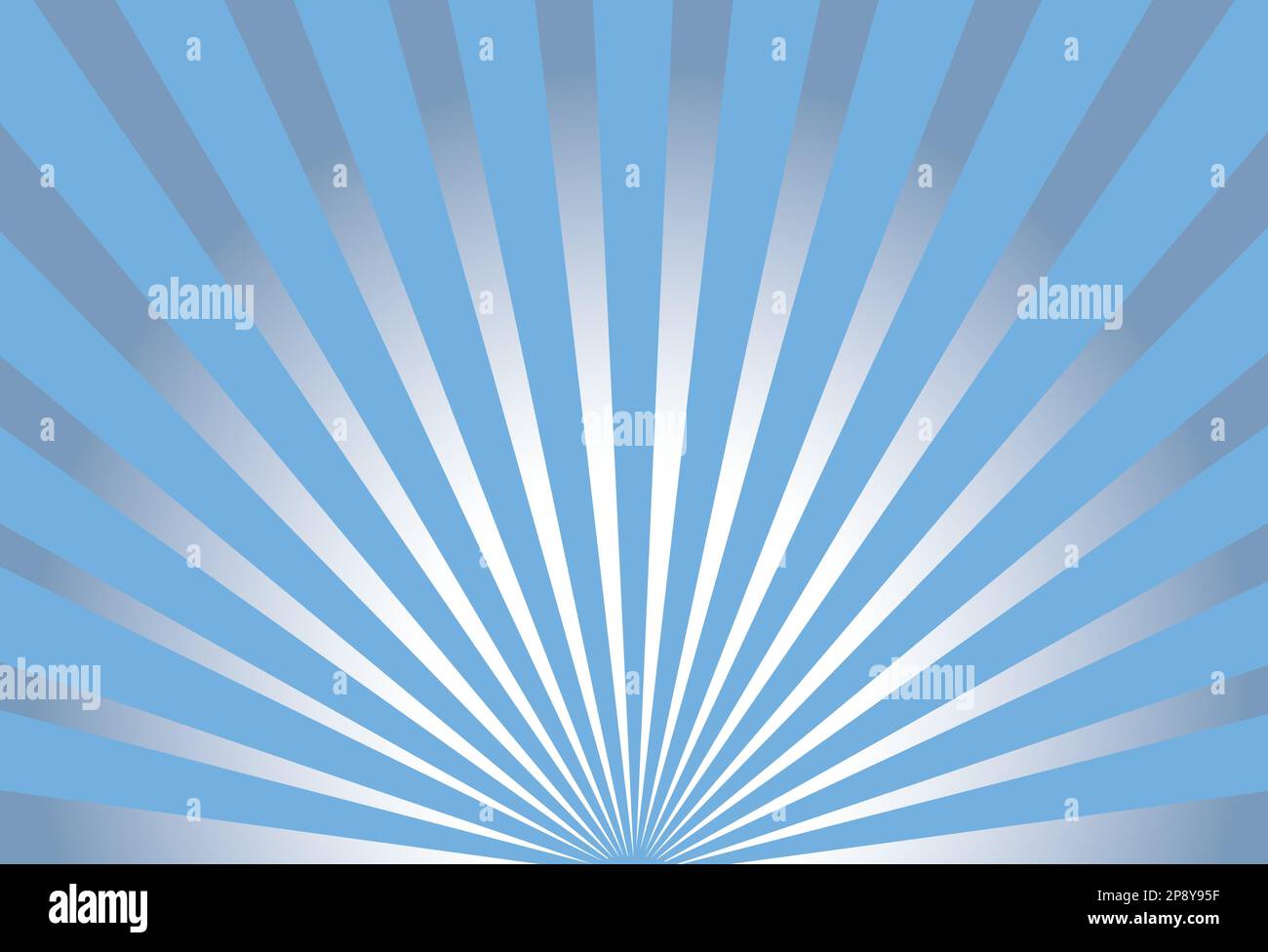 abstract background of blue and silver sun rays. Vector illustration ...