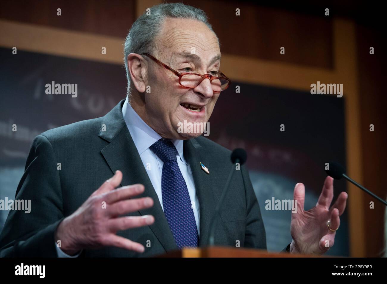 United States Senate Majority Leader Chuck Schumer (Democrat of New ...