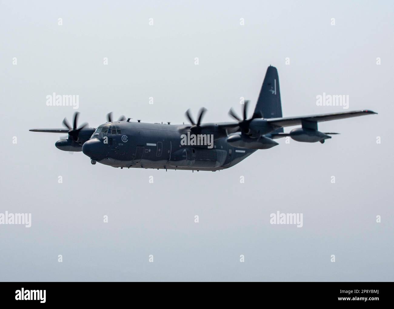 A 353rd Special Operations Wing MC-130J Commando II flies over the ...