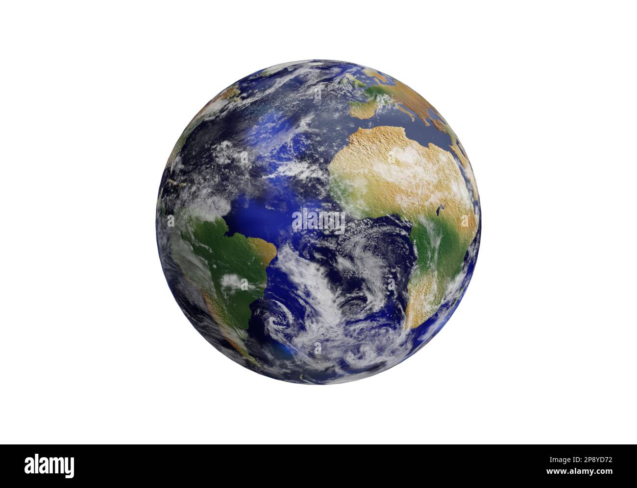 Illustration of planet Earth on white background Stock Photo - Alamy