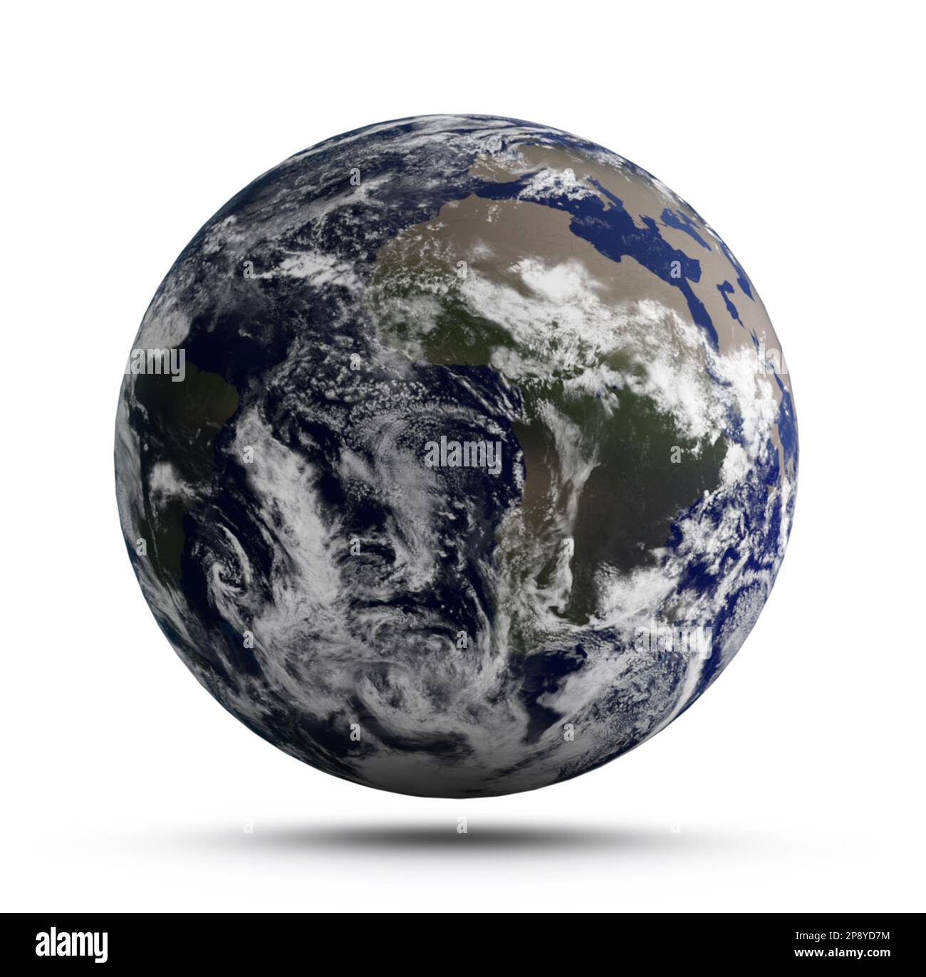 Illustration of planet Earth on white background Stock Photo - Alamy