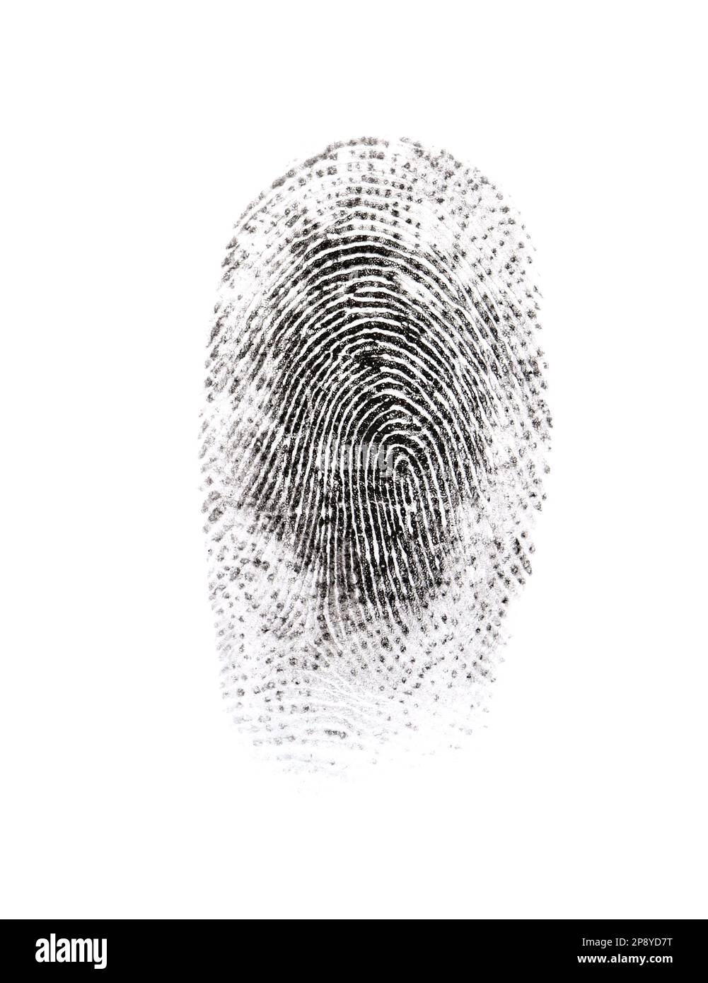 Black fingerprint made with ink on white background Stock Photo - Alamy