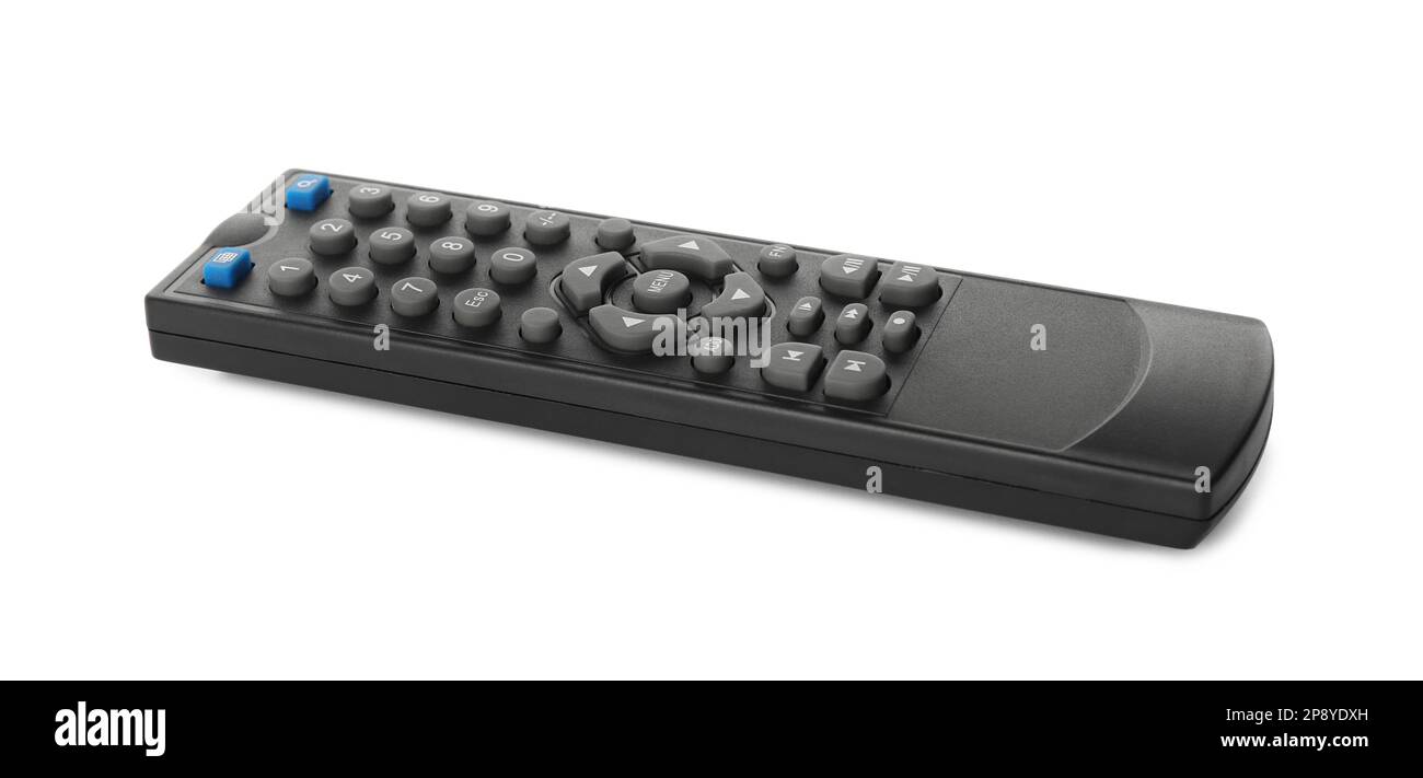 Modern tv remote control isolated on white Stock Photo - Alamy