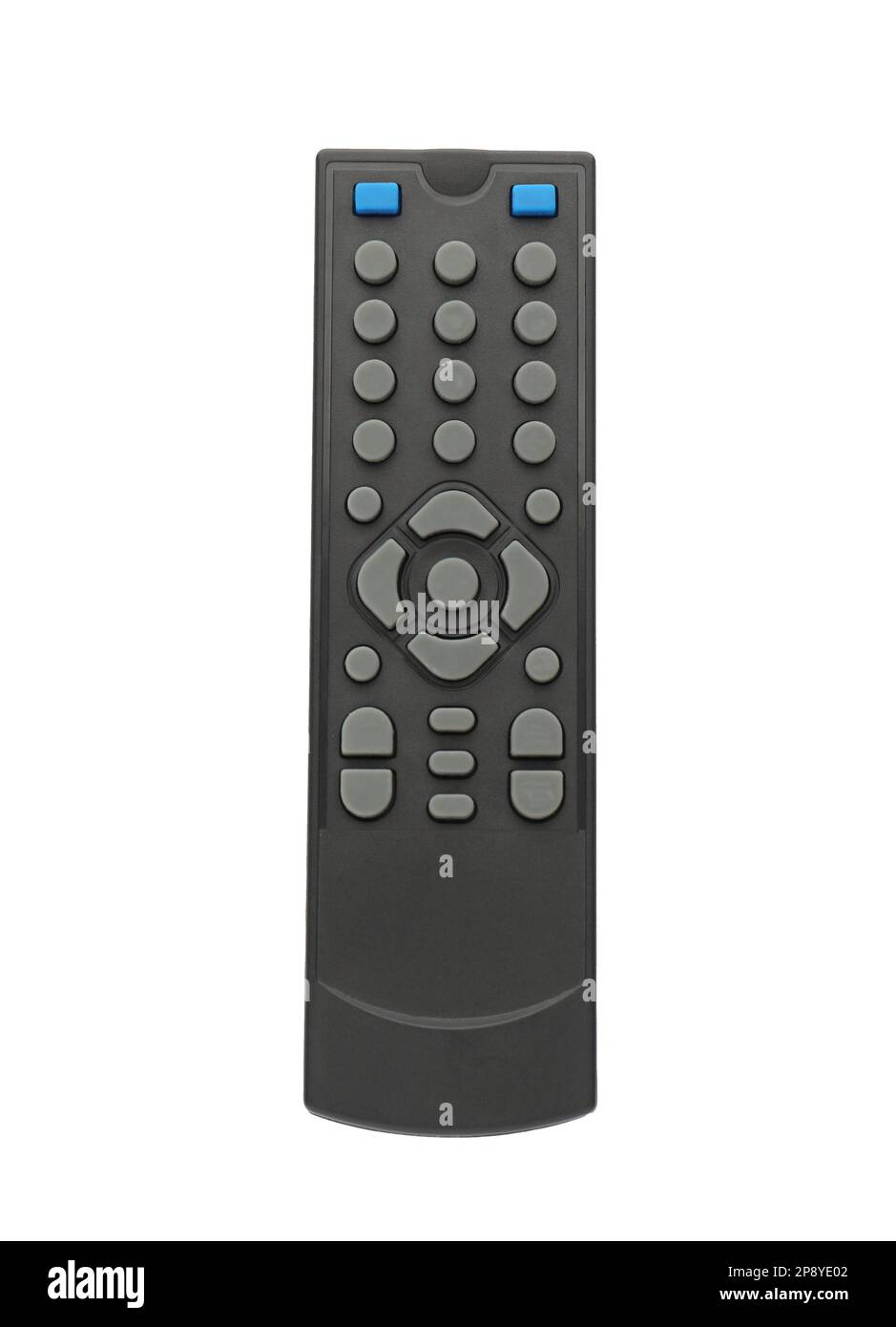 Modern tv remote control isolated on white, top view Stock Photo - Alamy