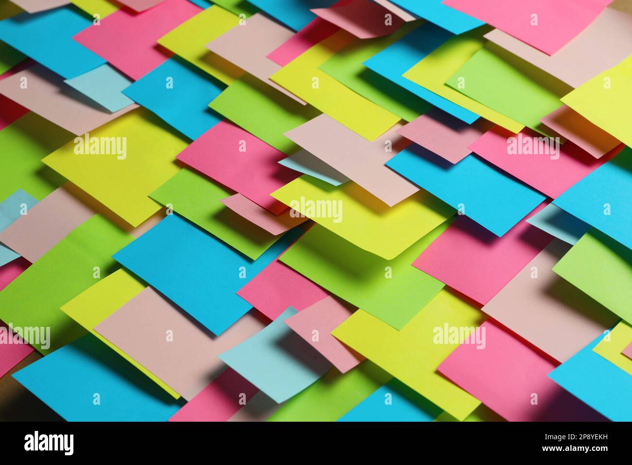 Colorful paper notes as background, closeup view Stock Photo - Alamy