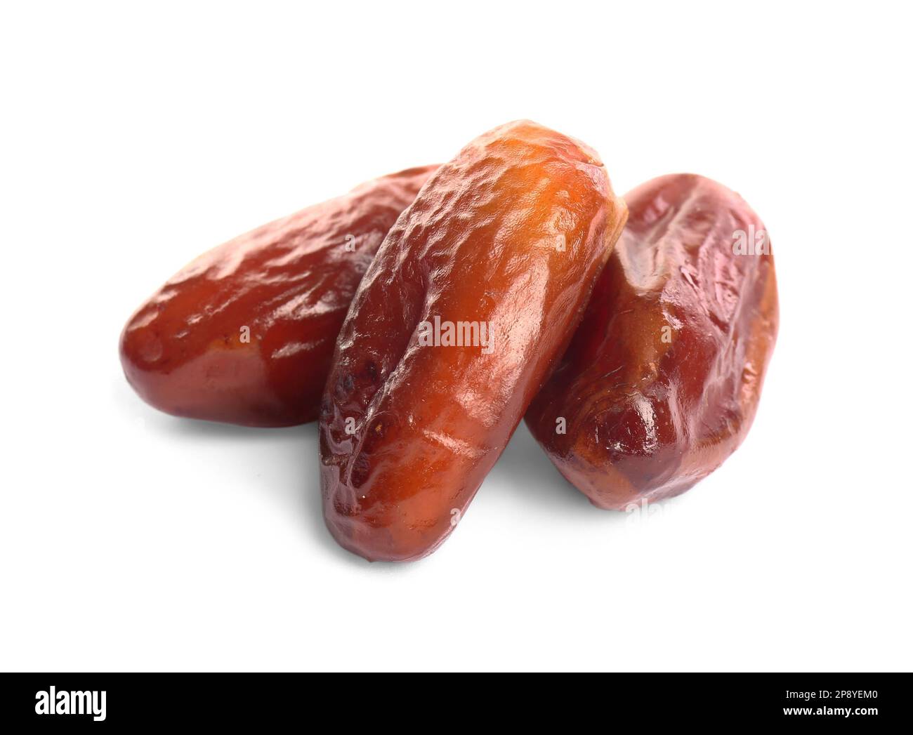 Heap of tasty sweet dried dates on white background Stock Photo - Alamy