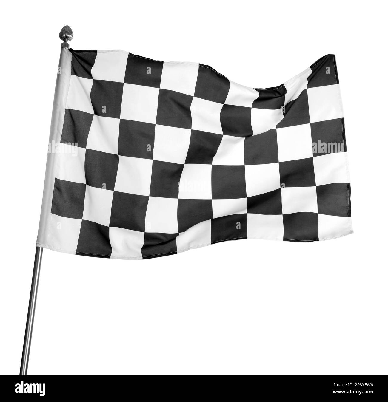 Checkered finish flag on white background. Auto racing symbol Stock ...