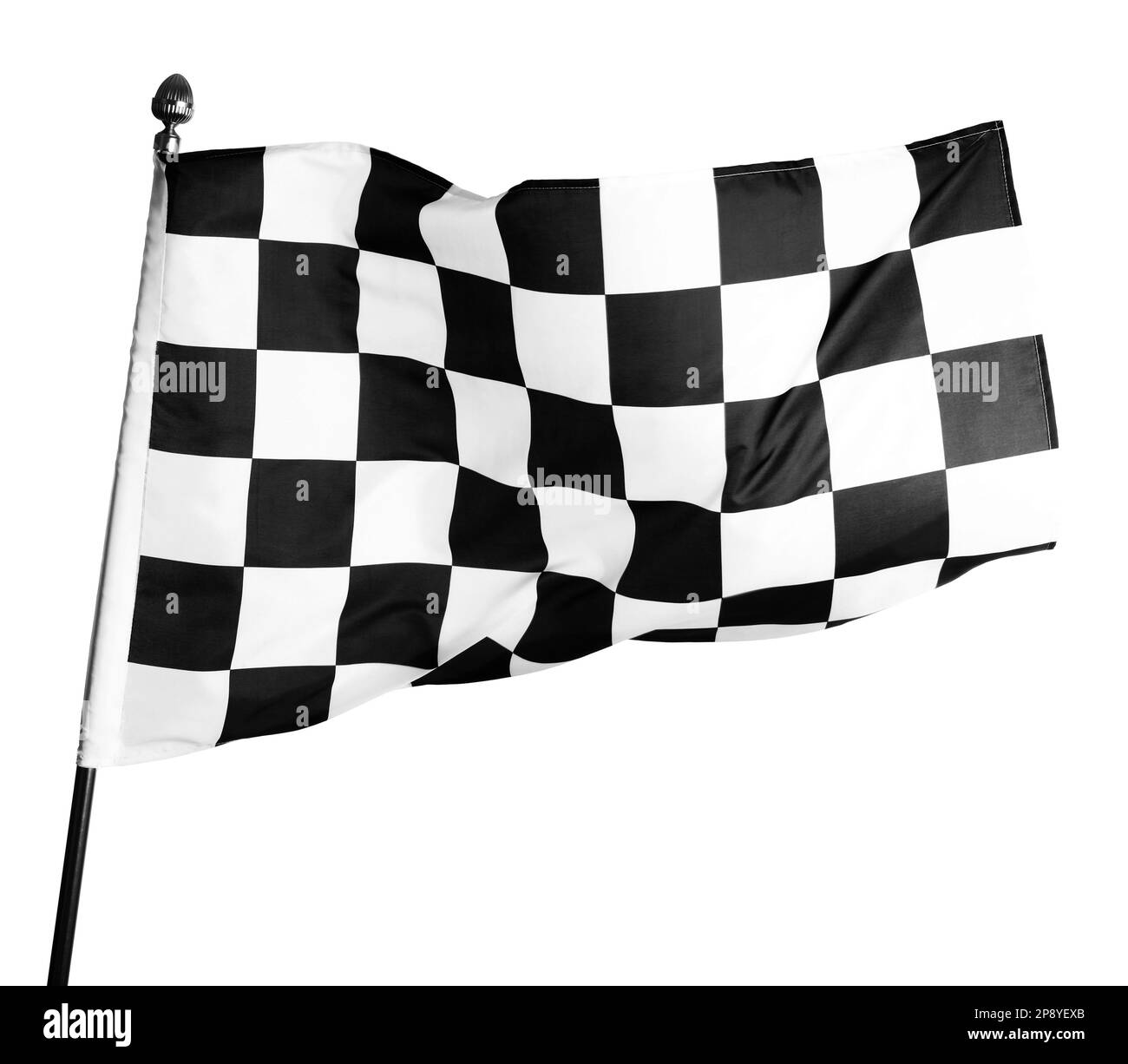 Checkered finish flag on white background. Auto racing symbol Stock ...