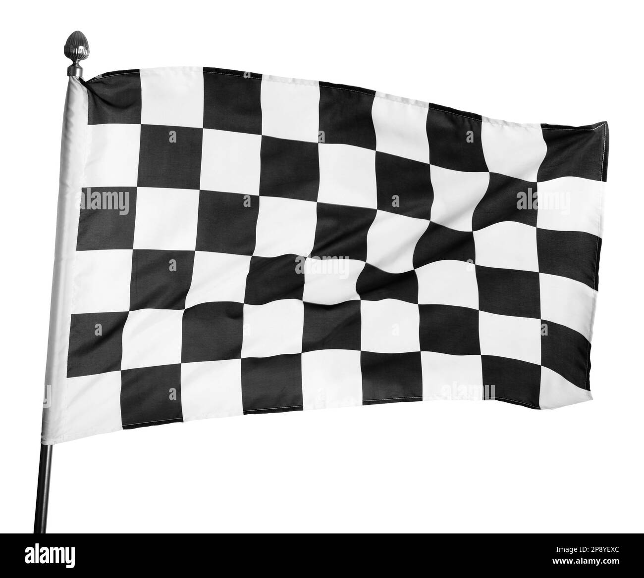 Checkered finish flag on white background. Auto racing symbol Stock ...