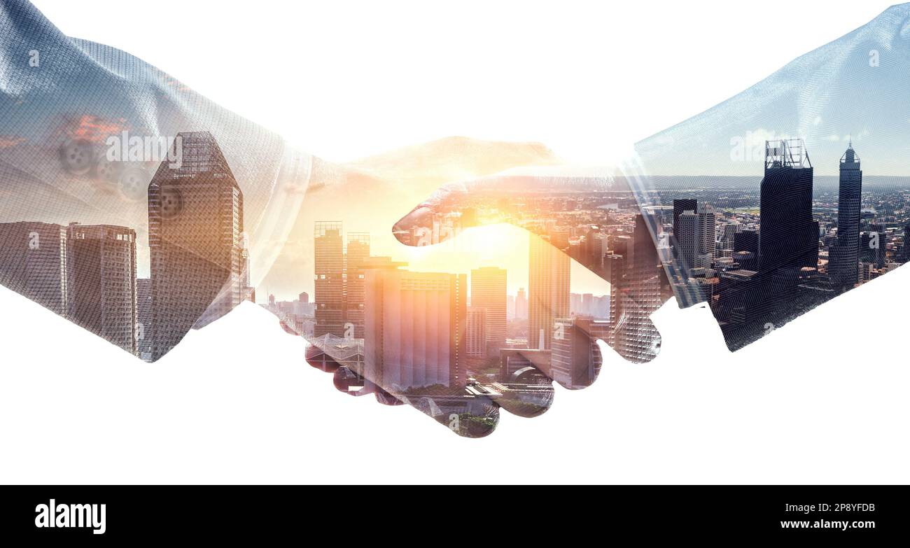 Partnership concept. Image of handshake Stock Photo - Alamy