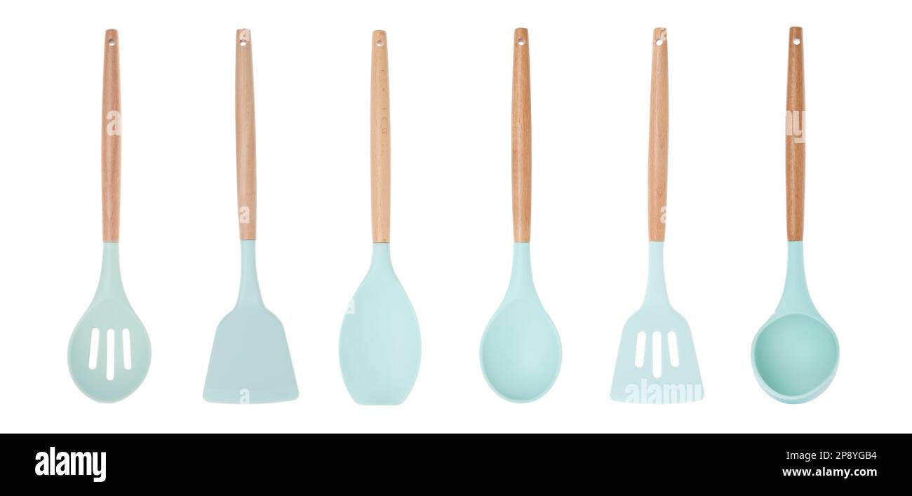 Set of kitchen tools on white background. Banner design Stock Photo - Alamy