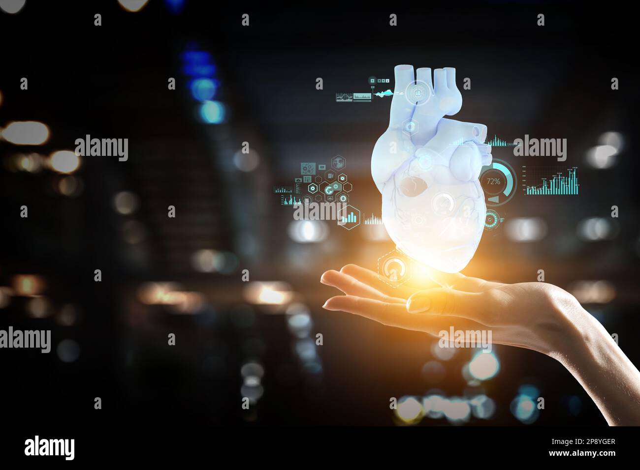 Innovative medicine concept. Heart symbol Stock Photo - Alamy