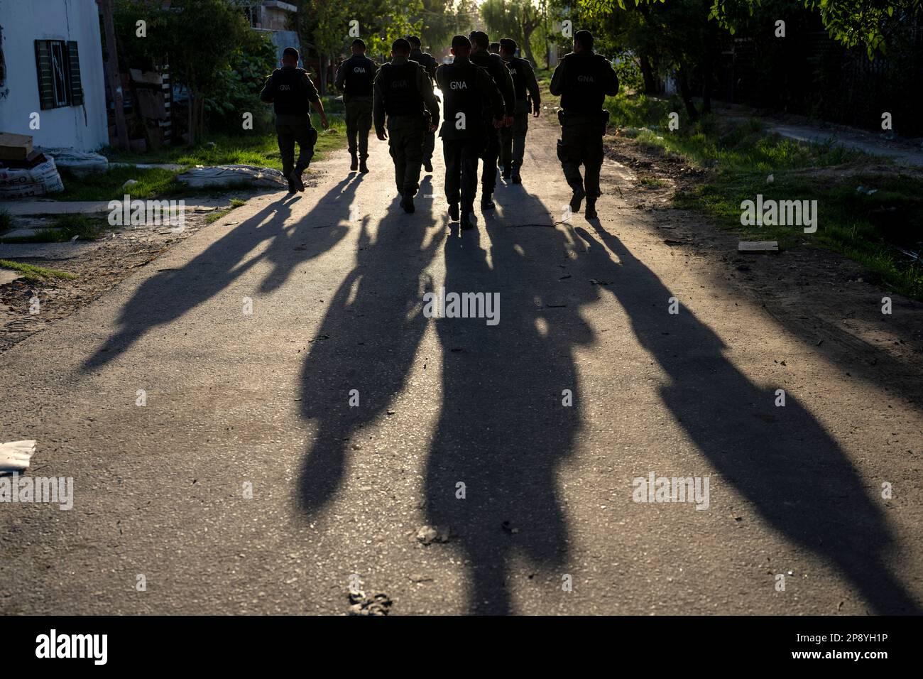 Border police agents patrol in Los Pumitas neighborhood, where Maximo ...