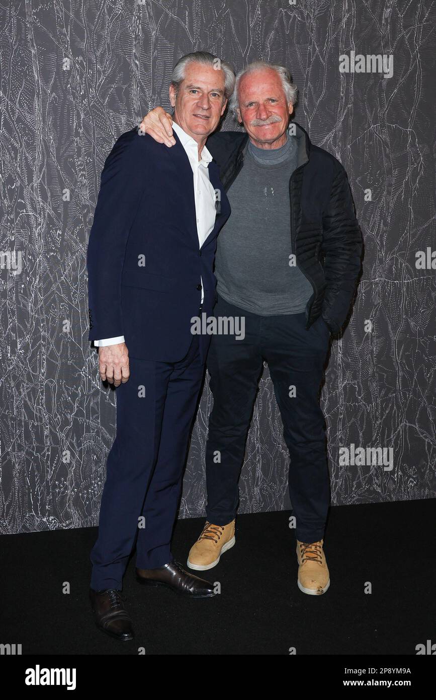 Paris, France. 09th Mar, 2023. Frederic Dufour and Yann Arthus-Bertrand ...
