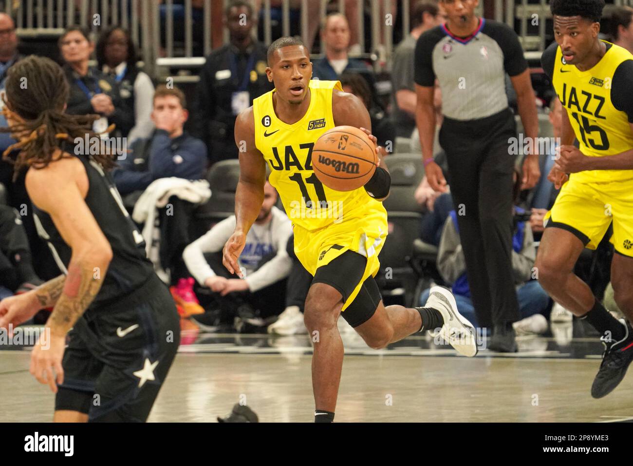 Orlando, Florida, USA, March 9, 2023, Utah Jazz Guard Kris Dunn #11 ...