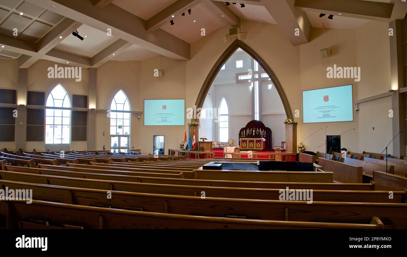 Toronto, Ontario / Canada - June 02, 2018: Interior of a church with ...