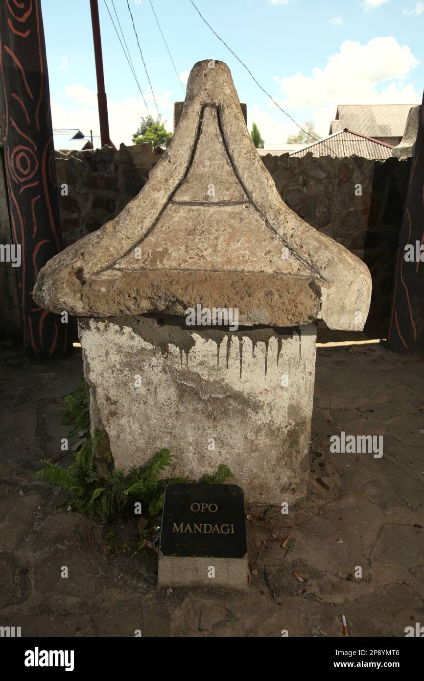 A sarcophagus that is traditionally called "waruga" at a locality of ...