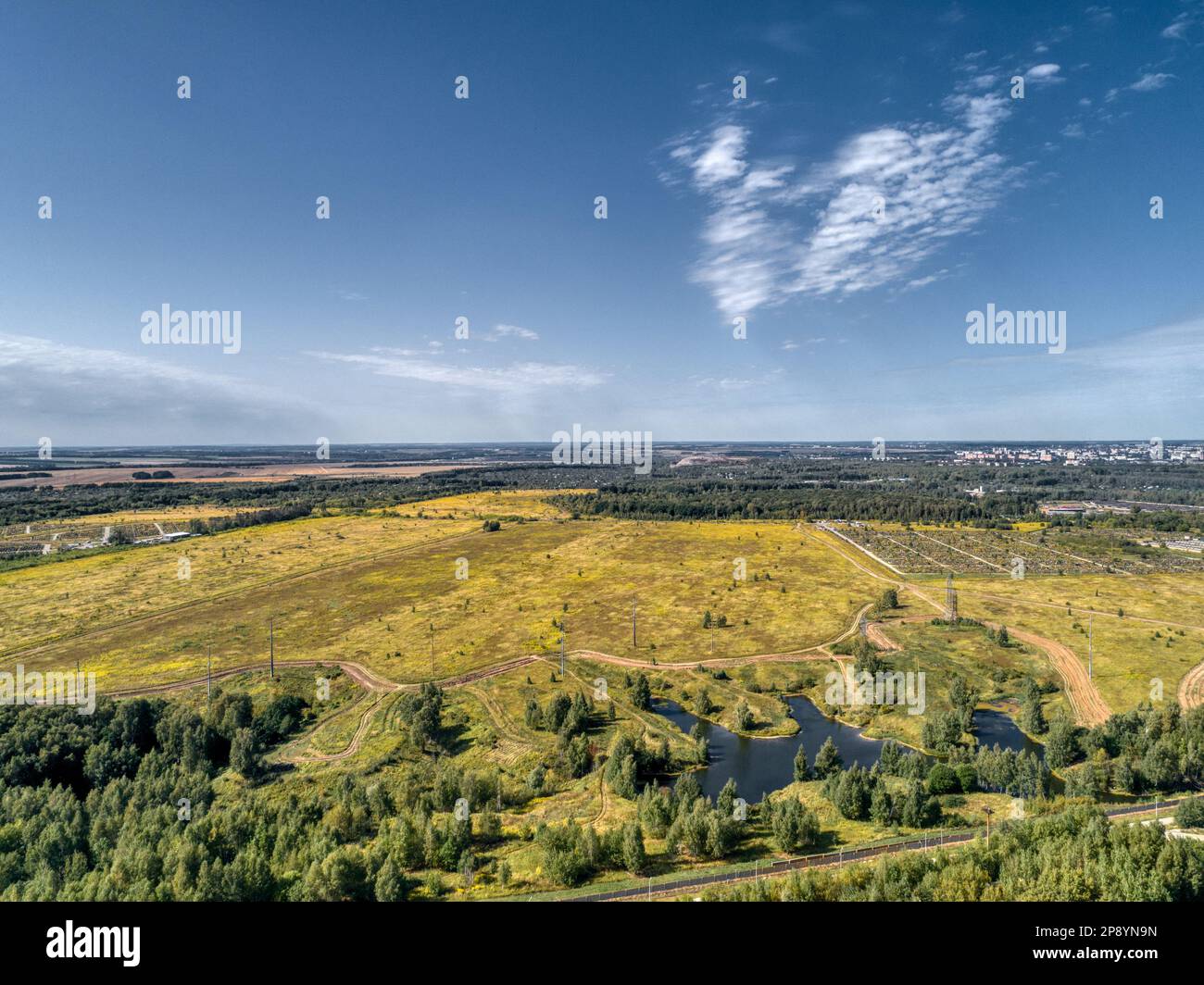 Aerial flying over fields wheat hi-res stock photography and images - Alamy