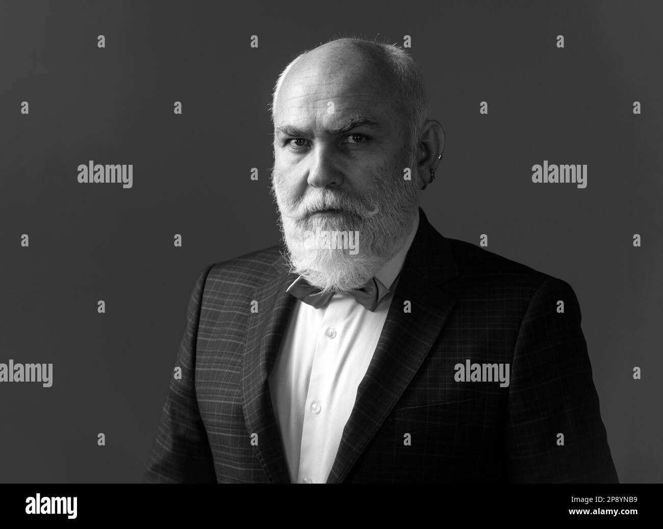 Serious Senior. Middle aged man. Grandfather, grandpa Stock Photo - Alamy