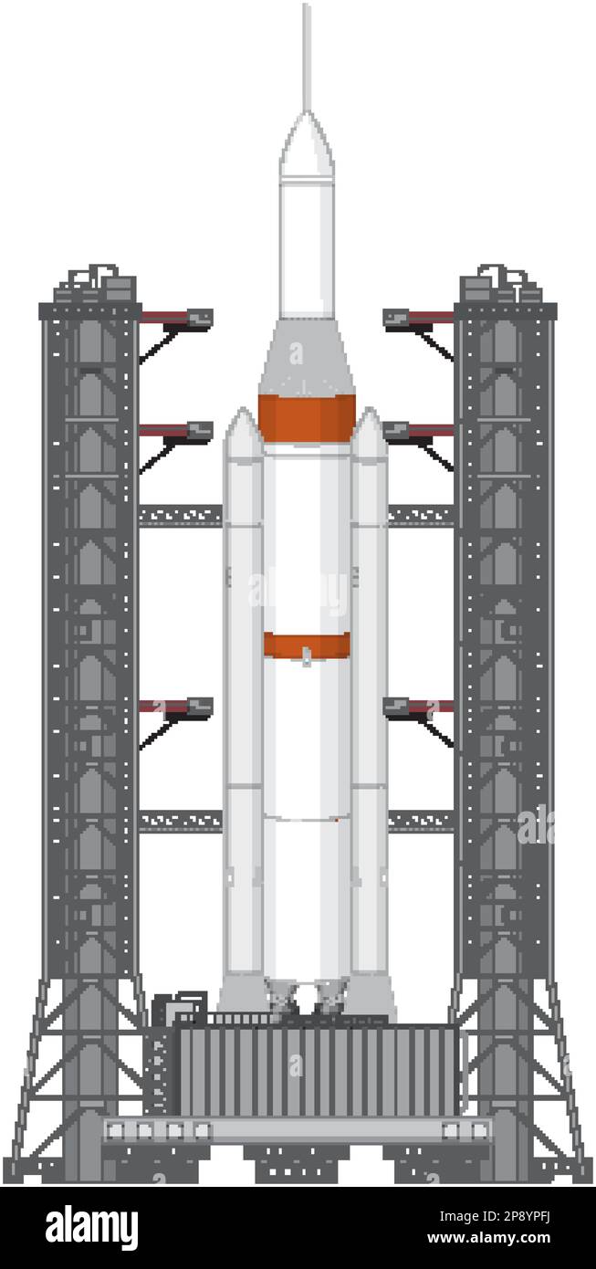 Rocket Launch Scaffolding Vector illustration Stock Vector Image & Art ...