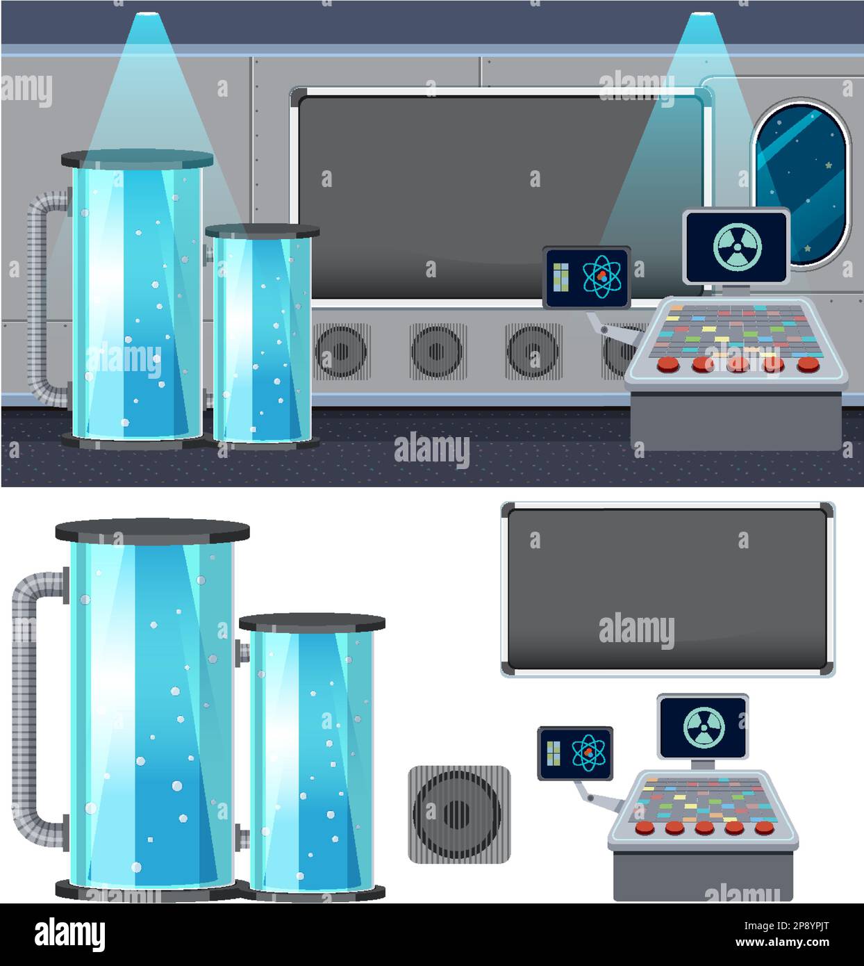 Set of space element and background illustration Stock Vector Image ...