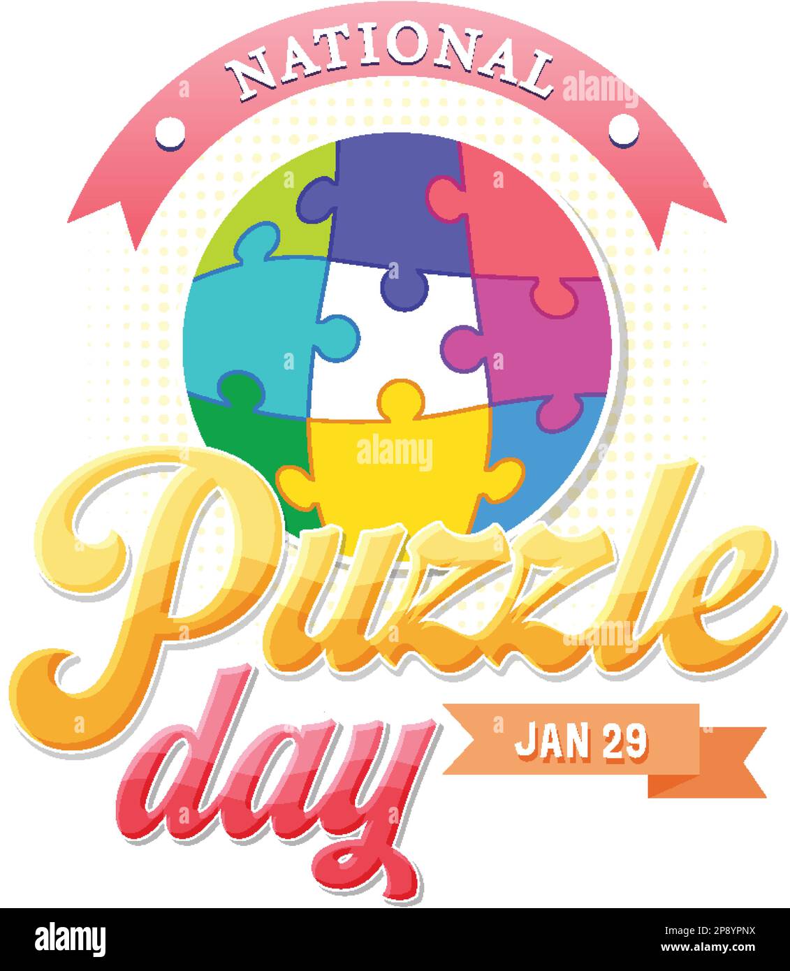 National Puzzle Day Banner Design illustration Stock Vector Image & Art ...