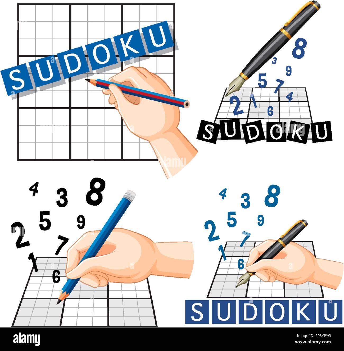 Sudoku puzzle vector vectors hi-res stock photography and images - Alamy