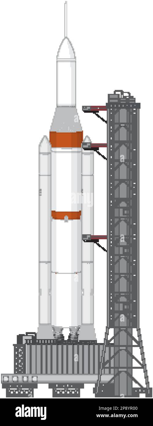 Rocket Launch Scaffolding Vector illustration Stock Vector Image & Art ...