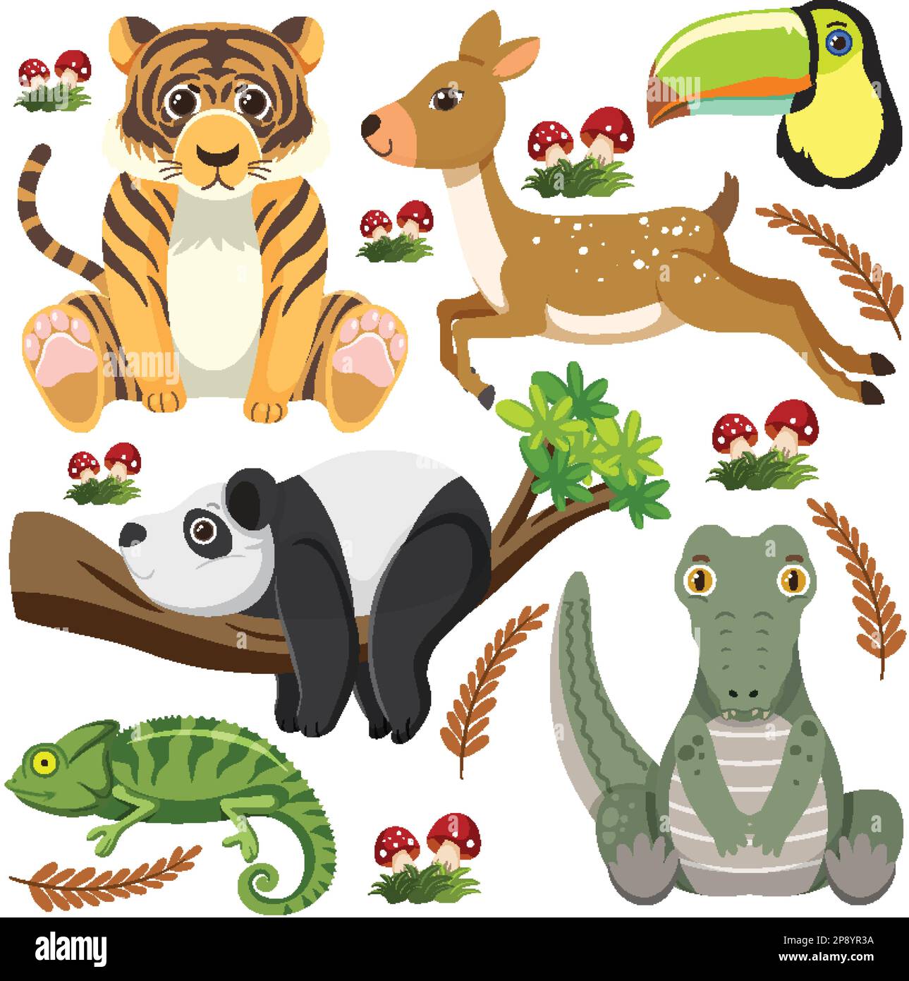 Set of mix animal character illustration Stock Vector Image & Art - Alamy