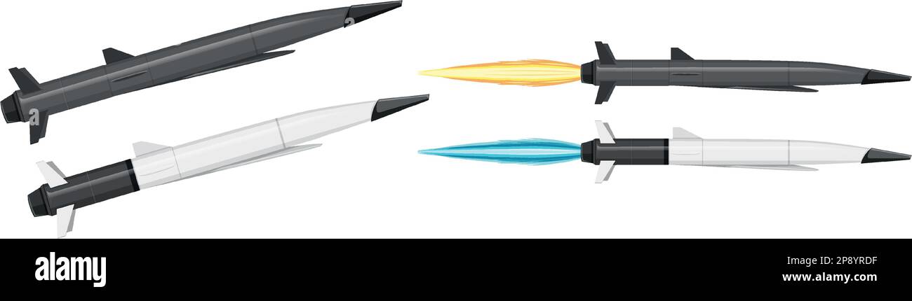 Set of Military Missiles illustration Stock Vector Image & Art - Alamy