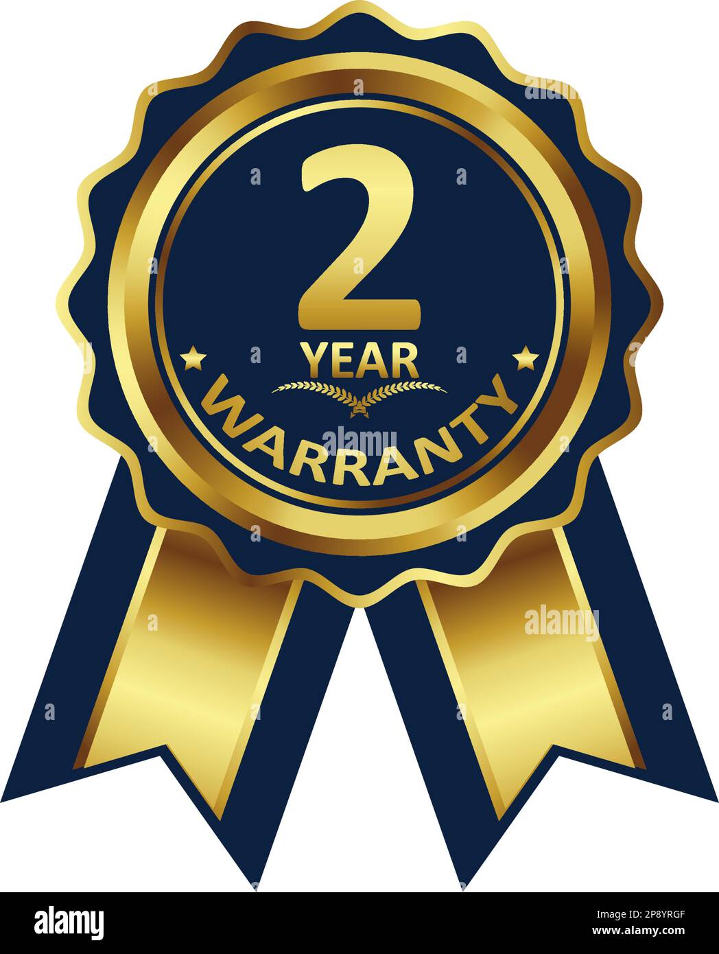 warranty badge elements gold color, with premium colors, seals, medals ...