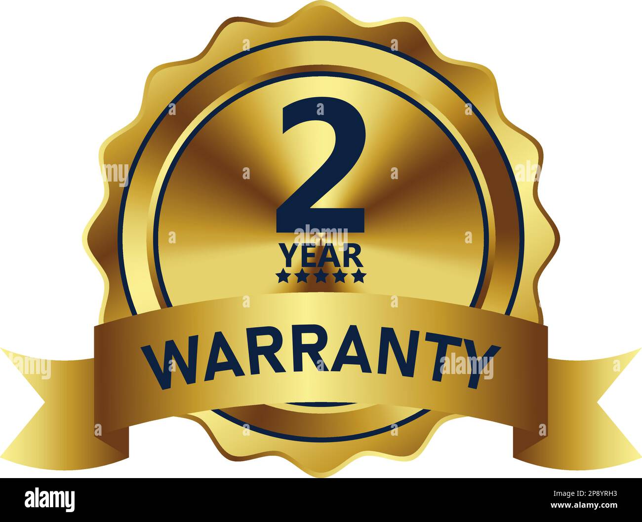 warranty badge element illustration gold color, with premium colors ...