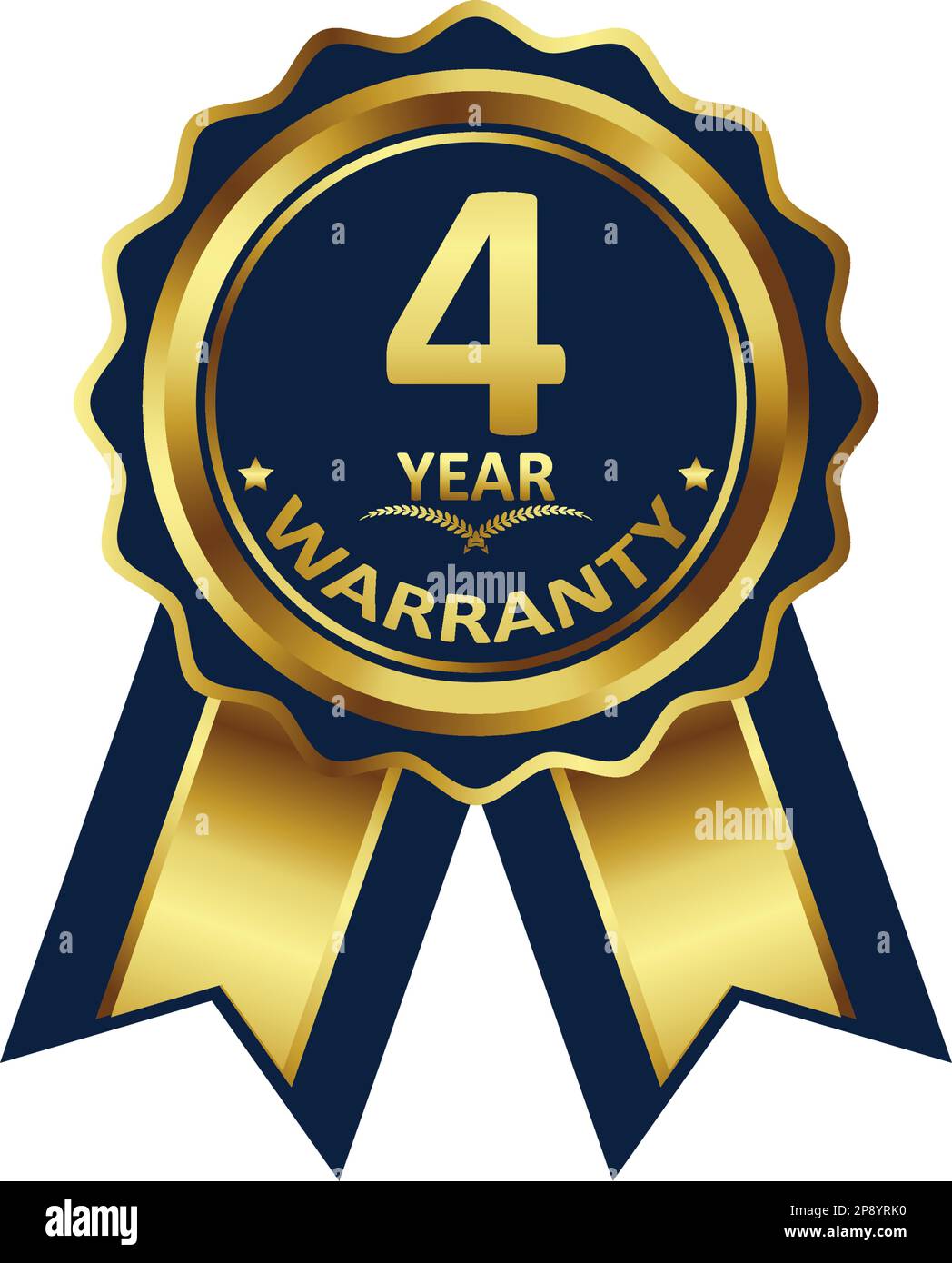 warranty badge elements gold color, with premium colors, seals, medals ...