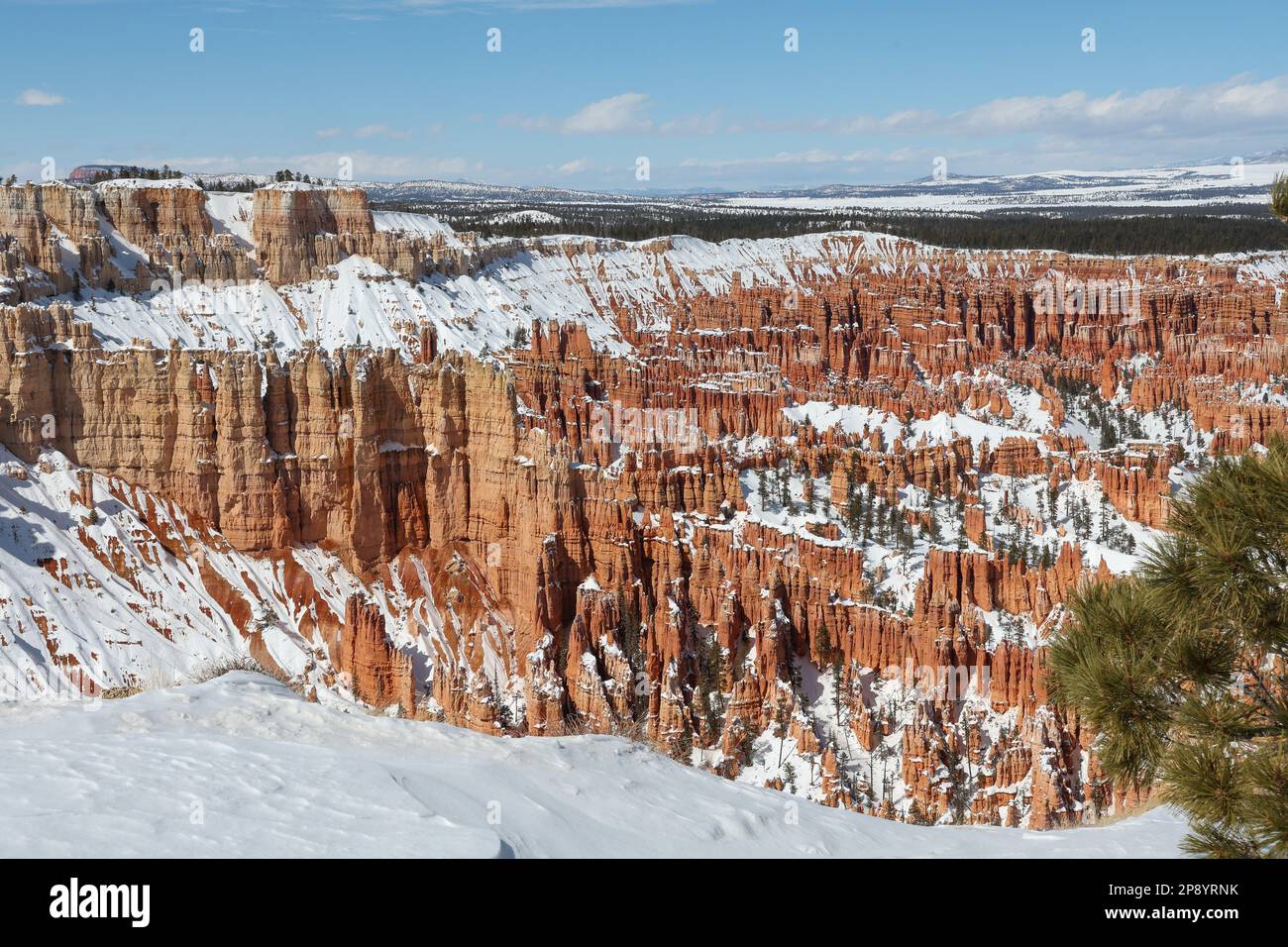 March 5, 2023: The HoodooÕs of Bryce Canyon are covered with snow as ...