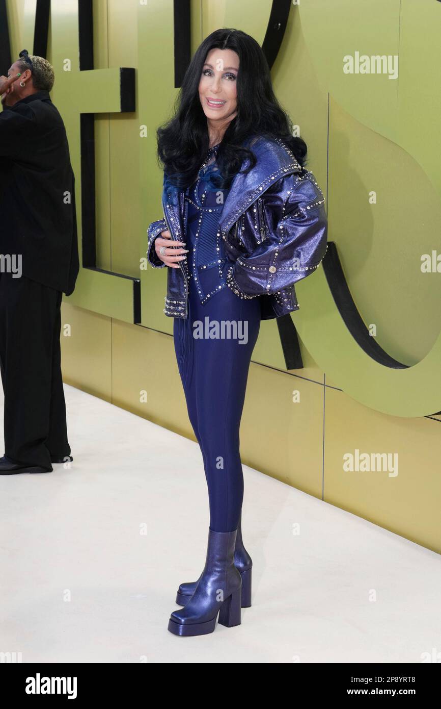 Cher arrives at the Versace Fall/Winter collection presentation on ...