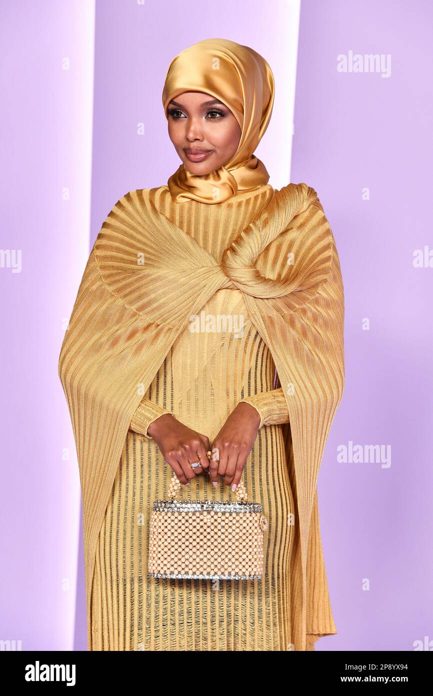 Hollywood, USA. 09th Mar, 2023. Halima Aden walking on the red carpet ...