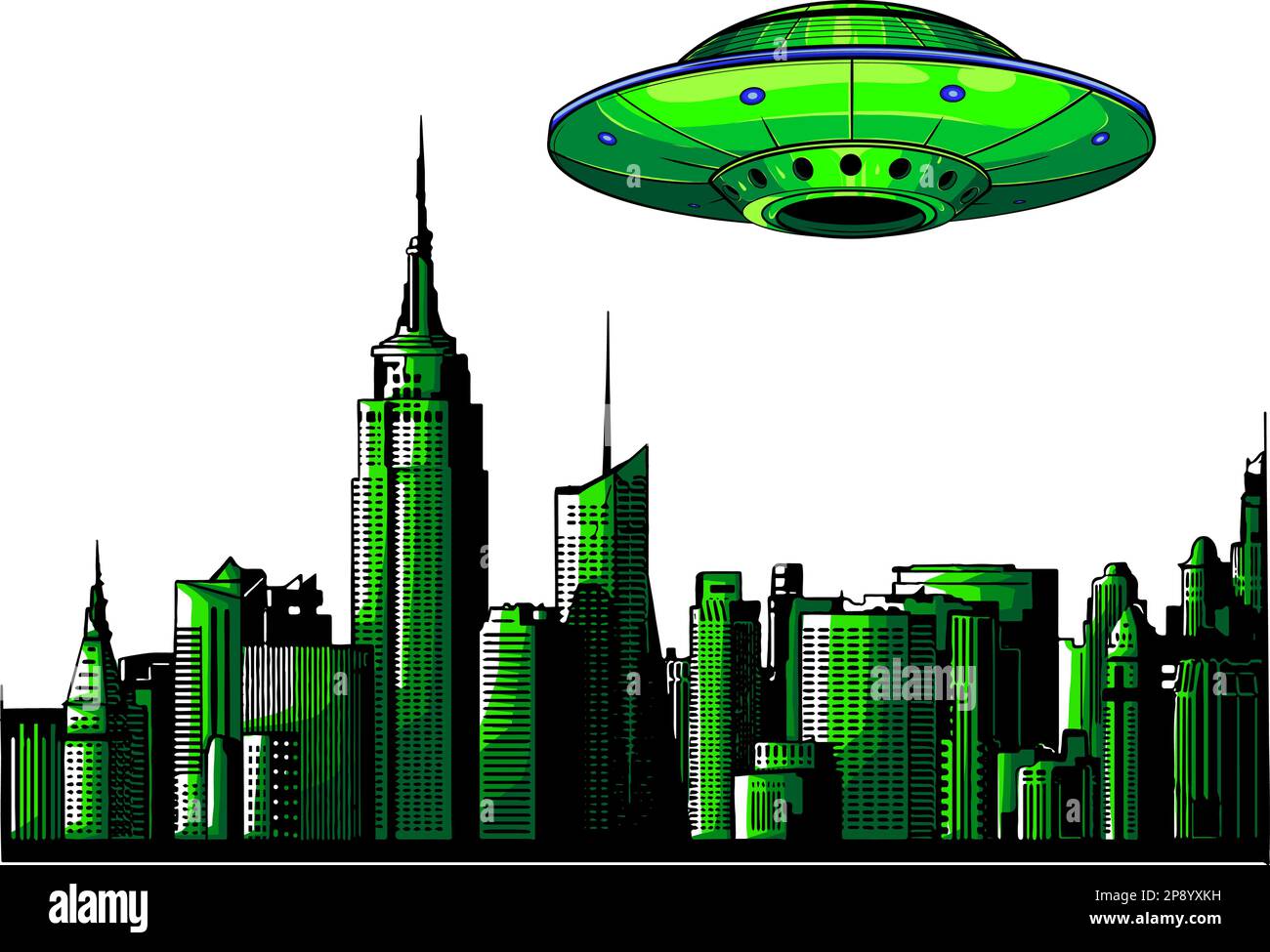 3d ufo flying alien Stock Vector Images - Alamy