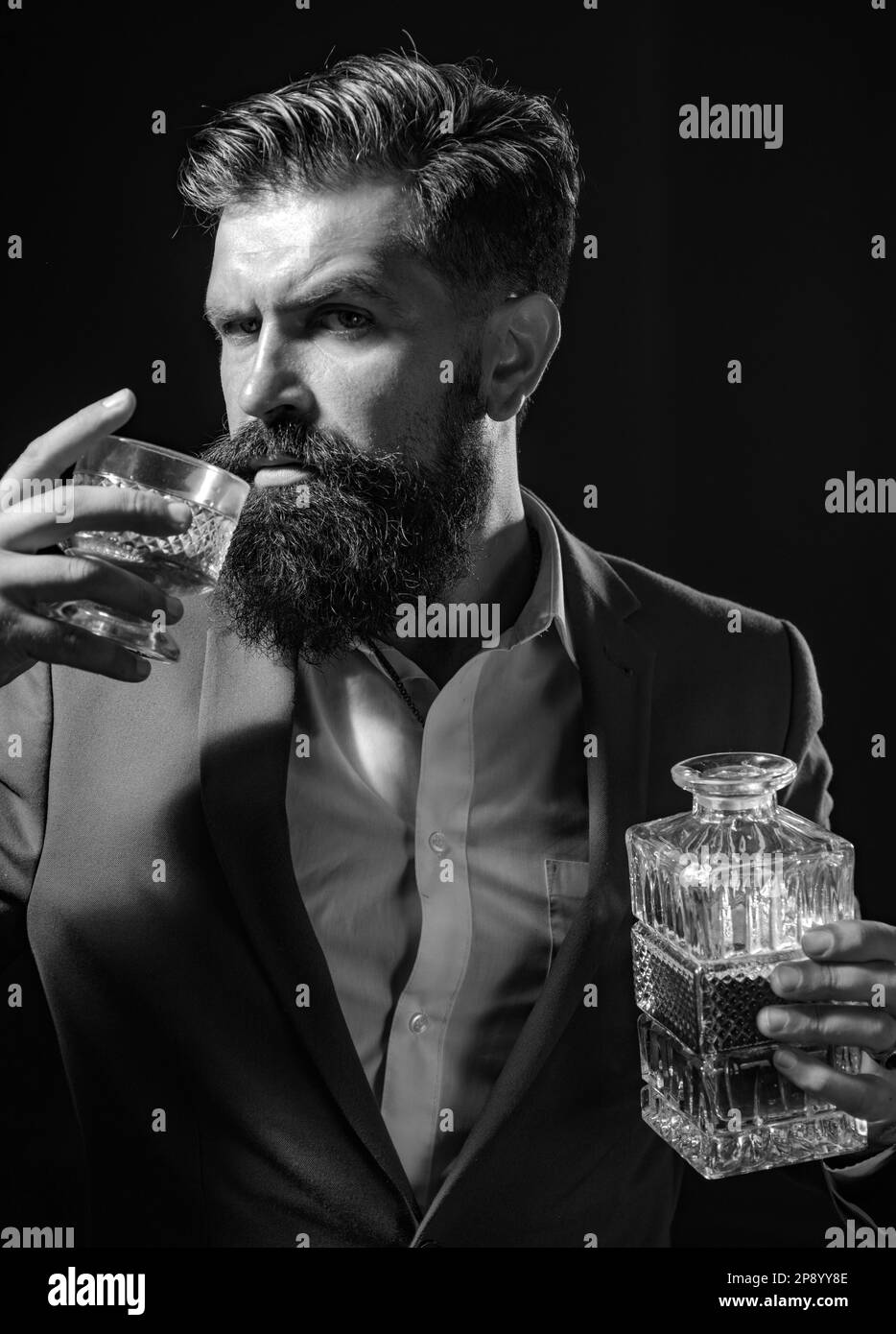 Old people drinking booze Black and White Stock Photos & Images - Alamy