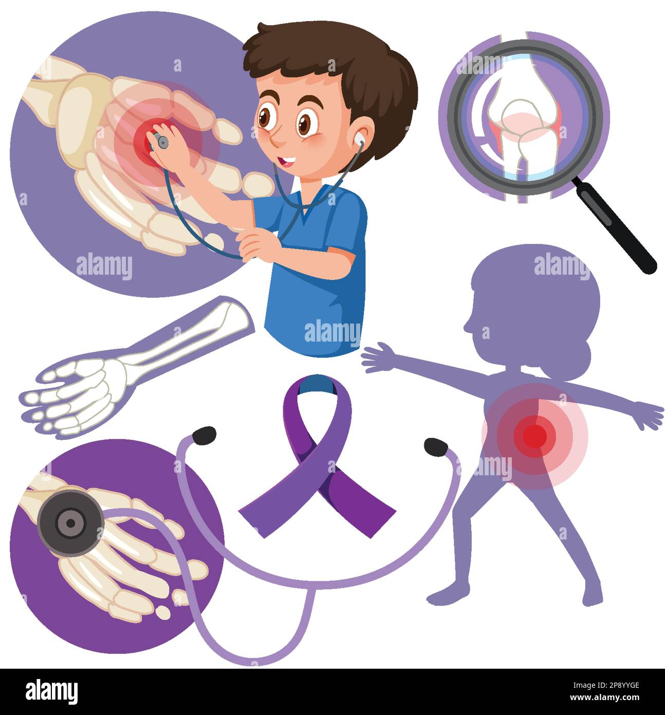 Set of Arthritis sign illustration Stock Vector Image & Art - Alamy