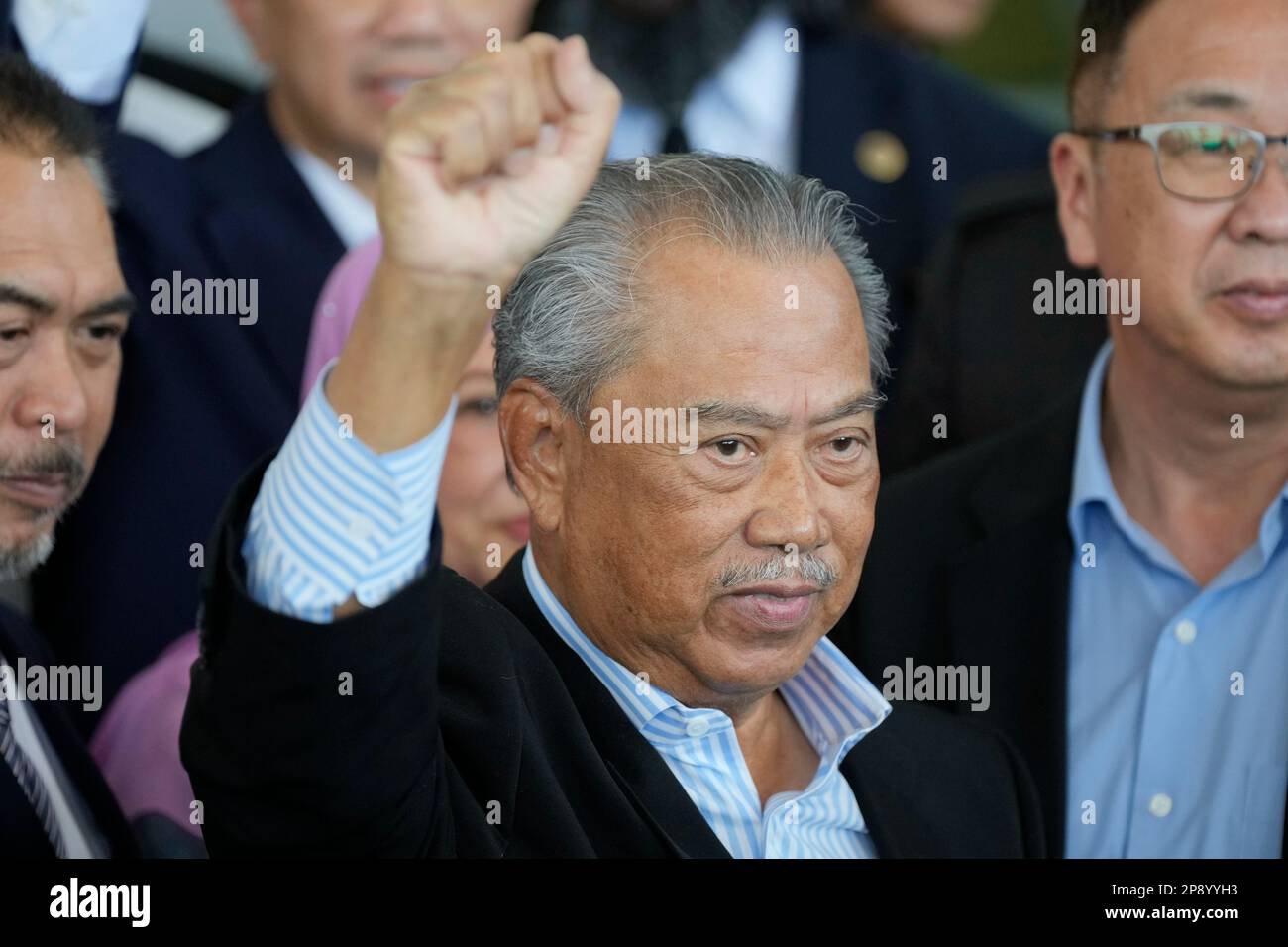Malaysia's former Prime Minister Muhyiddin Yassin poses for media ...