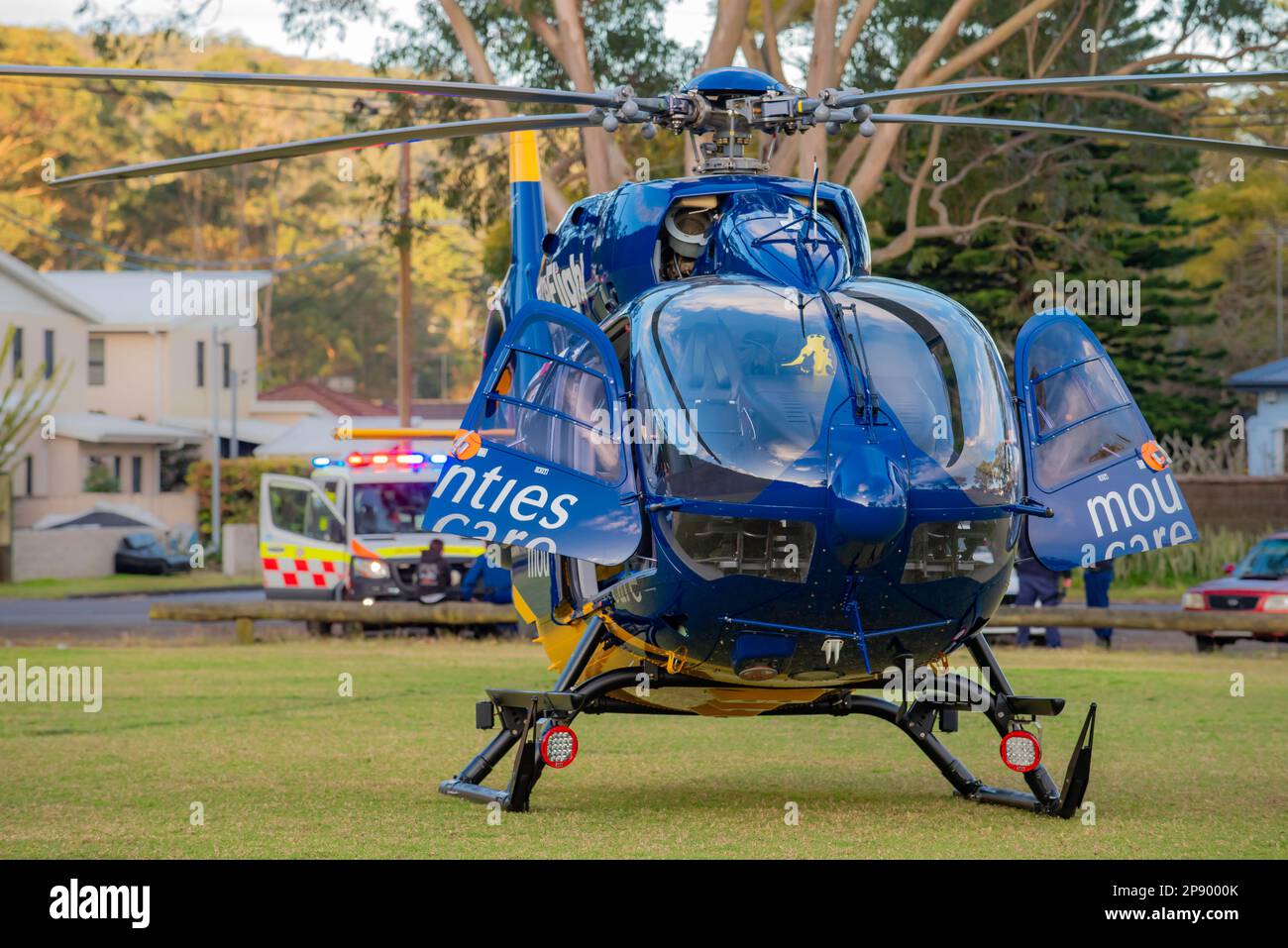 The Australian CareFlight Airbus H145 helicopter sponsored by Mounties ...