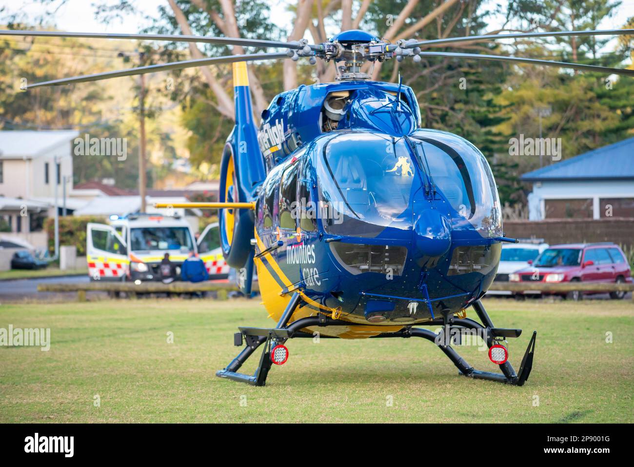 The Australian CareFlight Airbus H145 helicopter sponsored by Mounties ...